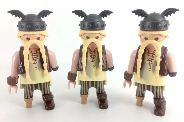 PLAYMOBIL 3 VIKINGS How To Train Your Dragon Figures Custom Rare Lot Bid Helmets 9 99 PicClick