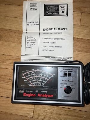 VINTAGE SEARS ENGINE Analyzer Model 28-2163 In Original Box 28 2163 ...