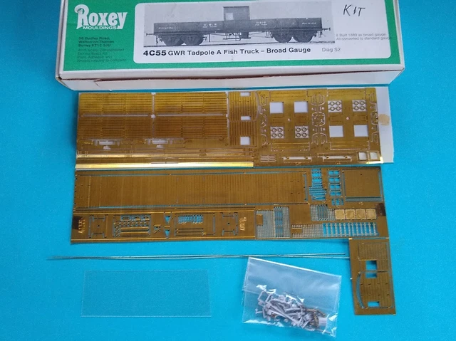 ROXEY MODELS BRASS White Metal 4mm Broad Gauge Kit 4C55 GWR Tadpole A ...