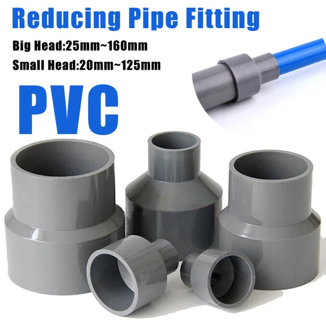 PVC REDUCING PIPE Fitting Concentric Reducer Connector Socket Coupling ...