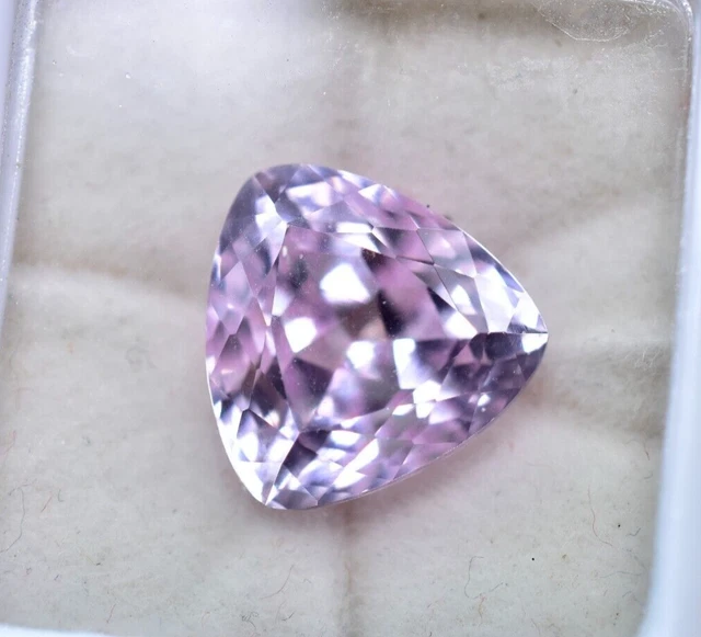 NATUREL CERTIFIÉ ROSE Kunzite Brésil 8.65 CT Trillion Coupe Rare ...