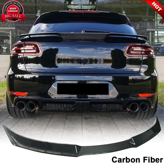 FOR PORSCHE MACAN SUV 2014-2020 REAL CARBON FIBER Rear Trunk Spoiler ...