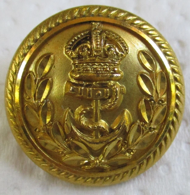 BRITISH:&ROYAL NAVY ADMIRAL'S GILDED BRASS BUTTON" (Large, 23mm, WW2 ...