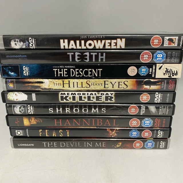 HORROR MOVIE DVD Bundle X 9 - Hannibal Halloween Feast Shrooms Killer ...