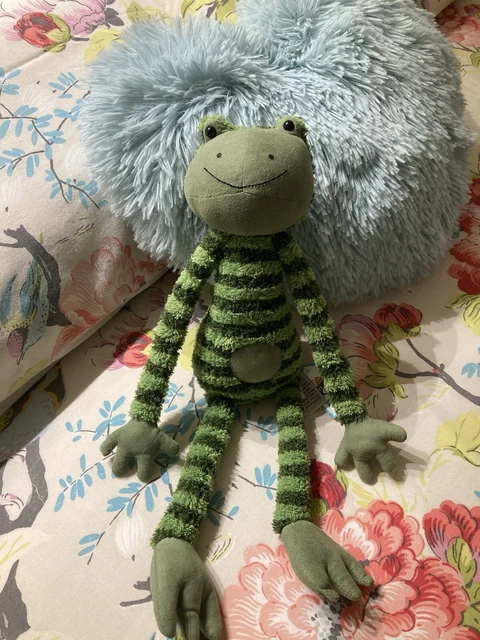 JELLYCAT FREDERICK FROG Stripy Soft Plush Toy Rare £30.00 - PicClick UK