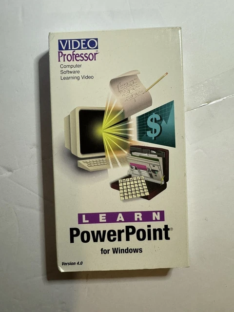 VINTAGE WINDOWS VIDEO Professor Learn To Use PowerPoint Computer ...