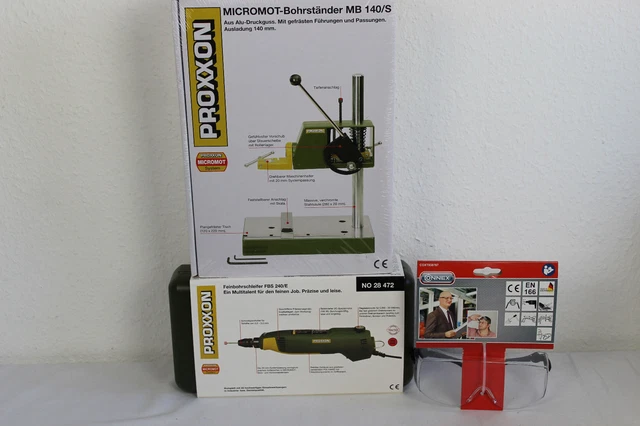 PROXXON SET BOHRSTÄNDER MB 200 28600+Feinbohrschleifer 28472+coxt938767 ...