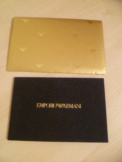 RARE EMPORIO ARMANI Buon Natale Gift Cards Navy Blue Velvet Gold Thank ...