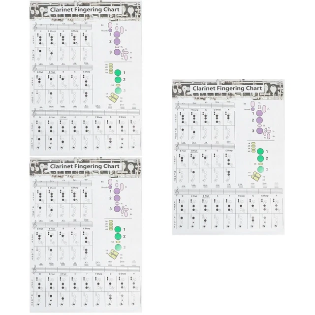 CHORD CHART BEGINNER Clarinet Tracking Chart Clarinet Practice Chart £ ...