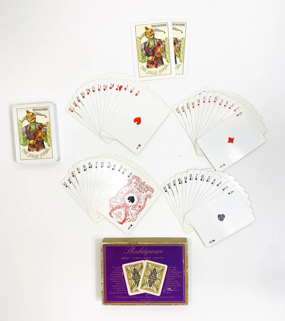 WADDINGTONS SHAKESPEARE - Double Pack Playing Cards - Open New $6.00 ...