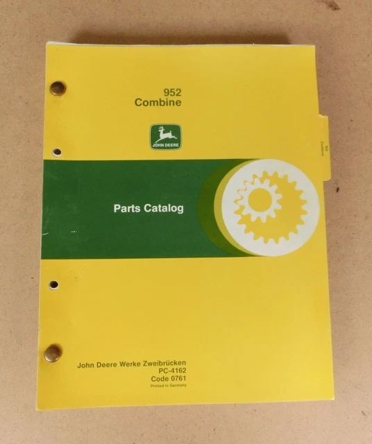JOHN DEERE MÄHDRESCHER 952 Ersatzteilliste Original 1979 £42.10 ...