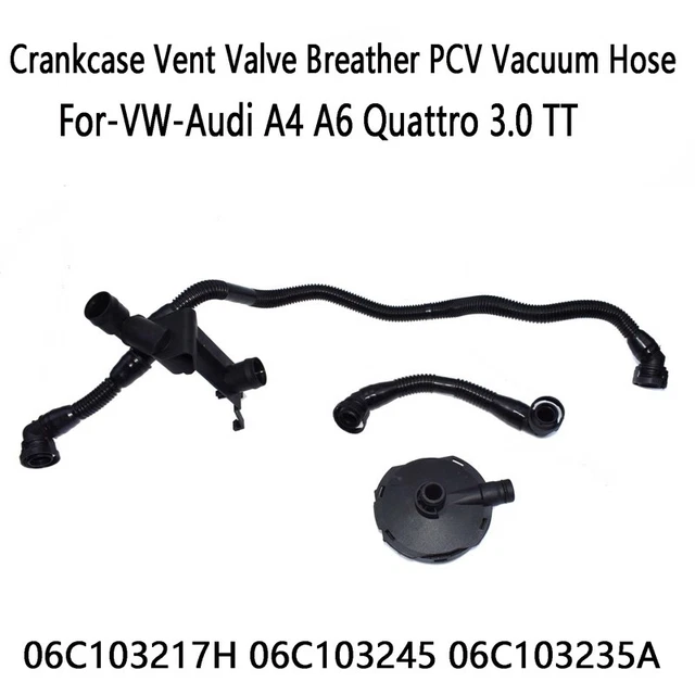 CRANKCASE VENT VALVE Breather PCV Vacuum Hose 06C103217H 06C103245 ...