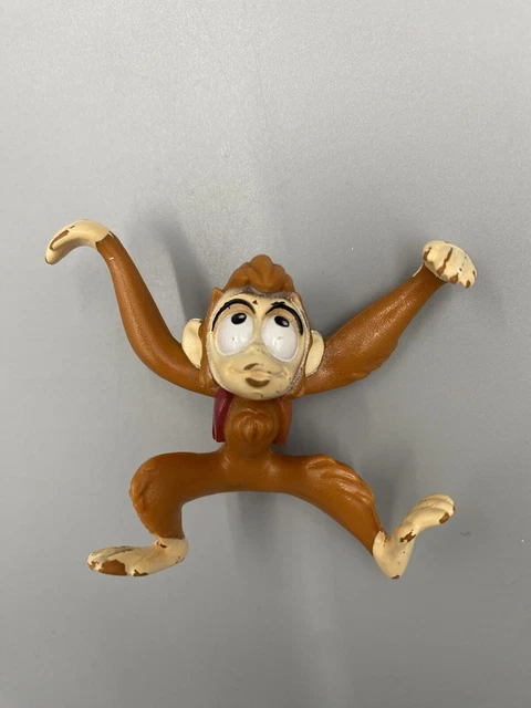 VINTAGE 1992 DISNEY Abu Monkey Aladdin Figure Mattel PVC Plastic 2” £5. ...