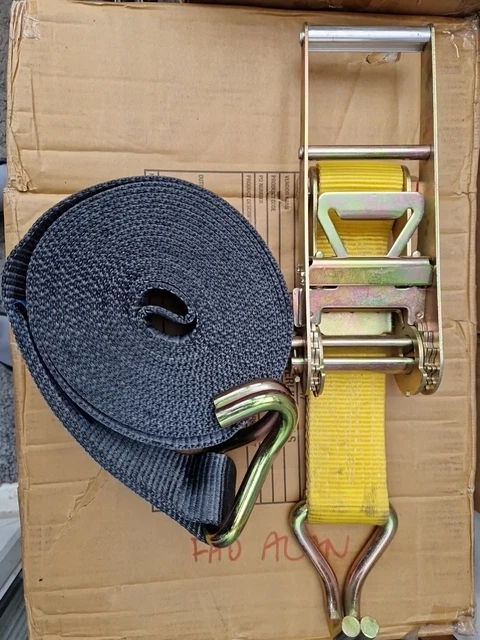 10 TON 8 METRE 75mm HEAVY DUTY RATCHET STRAP LASHING 10,000kg *MADE IN ...