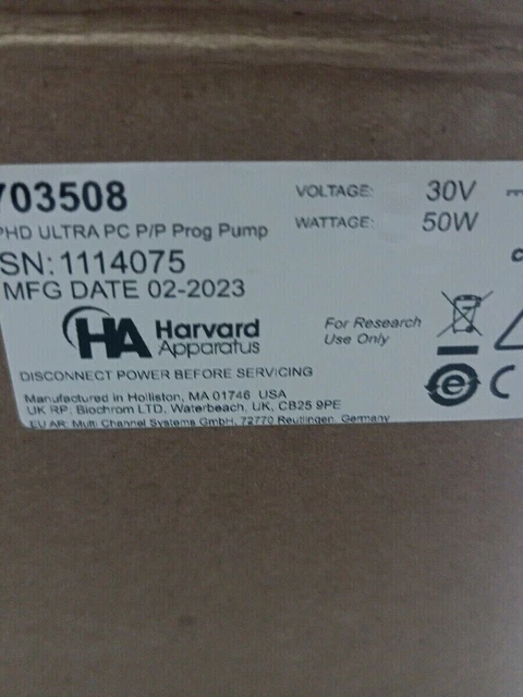 HARVARD APPARATUS PHD Ultra Programable Infusión Extracción Jeringa ...