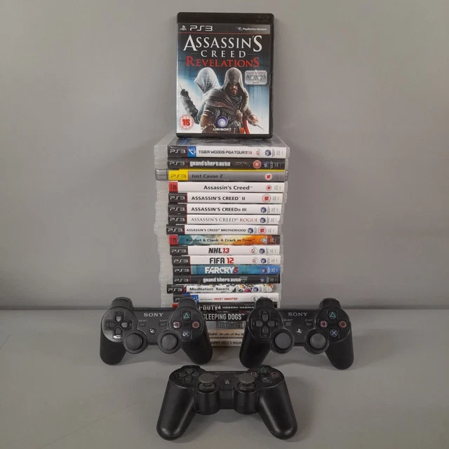 SONY PLAYSTATION PS3 Bundle Games x21 Wireless Controllers x3 Sleeping ...