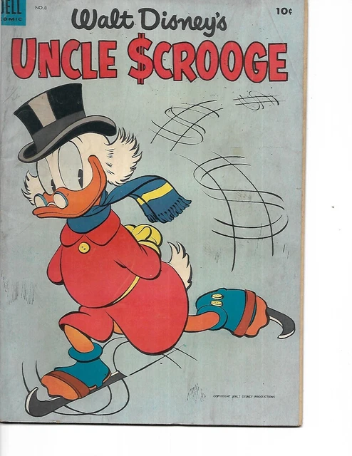 WALT DISNEY'S UNCLE Scrooge #8 Donald Duck Huey Dewey Louis (Dec 1955 ...