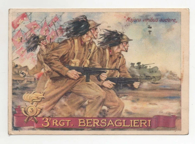 CARTOLINA ANTICA: 3°REGGIMENTO BERSAGLIERI - MAIORA VIRIBUS AUDERE EUR 5,99 - PicClick IT