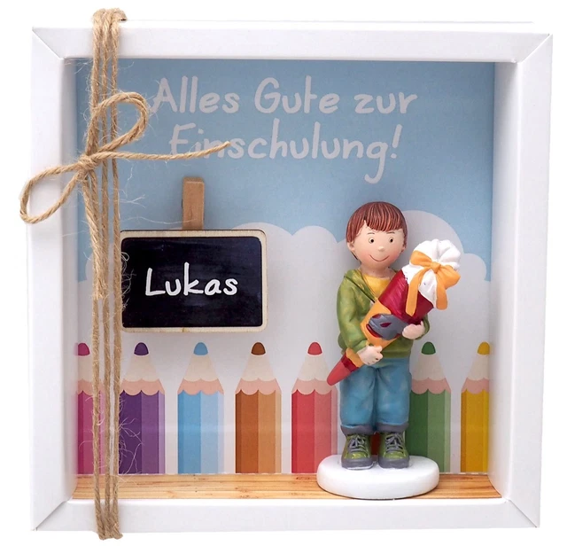 GELDGESCHENK VERPACKUNG JUNGE Einschulung Schulbeginn personalisiert MIT NAMEN EUR 13,99 ...