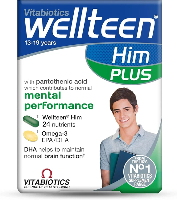 VITABIOTICS WELLTEEN HIM plus Tablets/Capsules, 56 Count (Pack of 1) £ ...