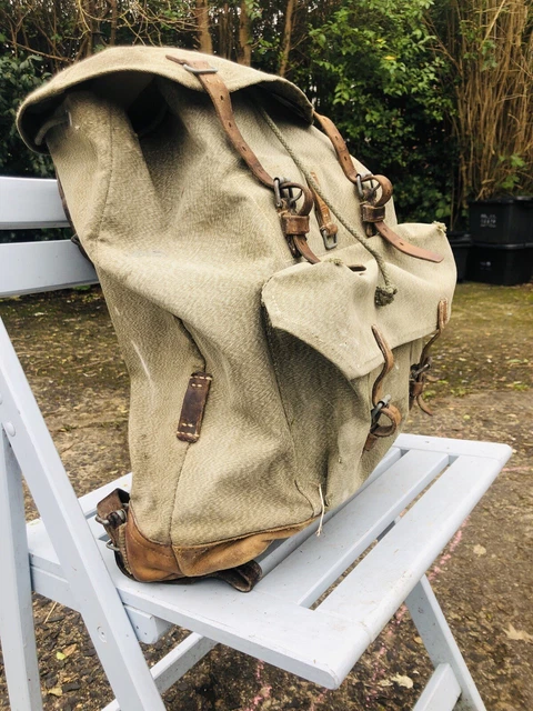 SWISS ARMY MILITARY Backpack Rucksack Canvas Salt & Pepper Switzerland ...