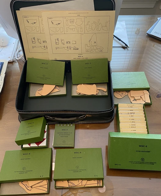 1974 WISC-R WECHSLER Intelligence Scale For Children With Case, IQ Test ...