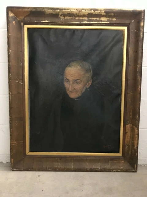 QUADRO OLIO SU tela Luciano Ricchetti: Ritratto della Signora ...
