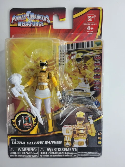 POWER RANGERS * Megaforce * Ultra Metallic Force * Ranger jaune ...
