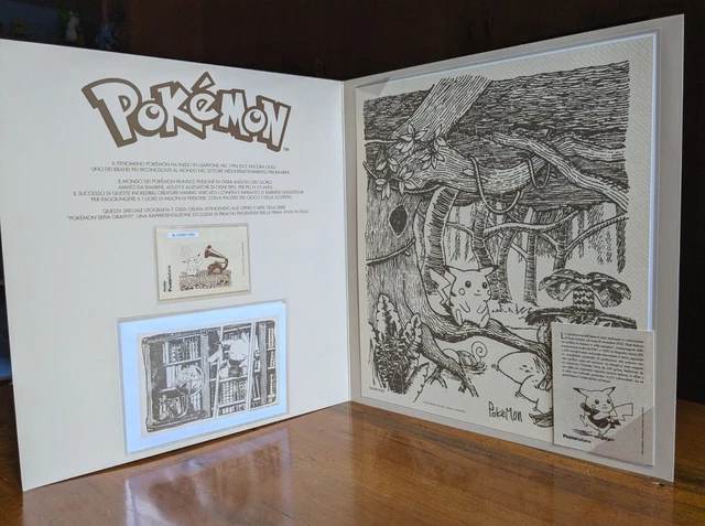 LITOGRAFIA POKÉMON LIMITATA numerata 335/1000 Poste Italiane Folder ...