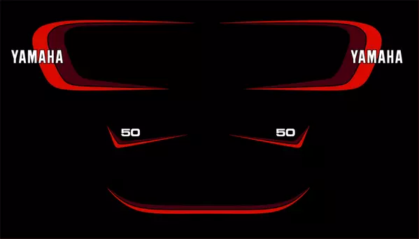 YAMAHA RD 50 1980 - Kit carrosserie Sticker decals - RD50 Black or ...
