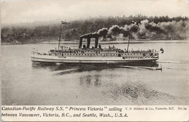SS 'PRINCESS VICTORIA' CPR Steamship Pacific Northwest Hibben RPO ...