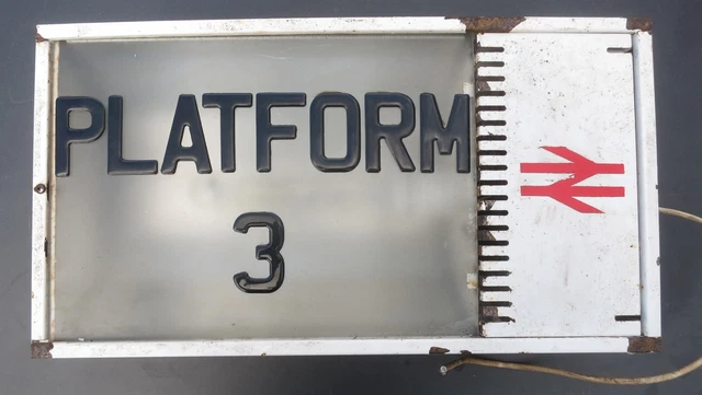 A RARE 1970S Illuminated Railway Station Platform Sign From Bristol ...