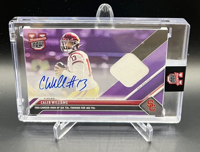 2023 BOWMAN U Now Caleb Williams relique automatique violette /25 Topps ...