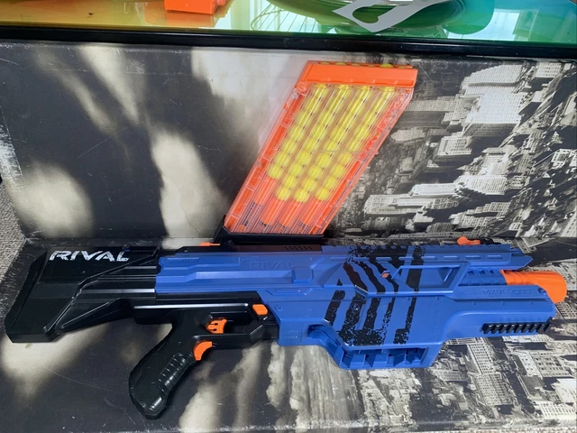 Nerf Rival Mxvi 4000 Khaos Blaster Team Blue Magazine And Ammo Included Working £4084