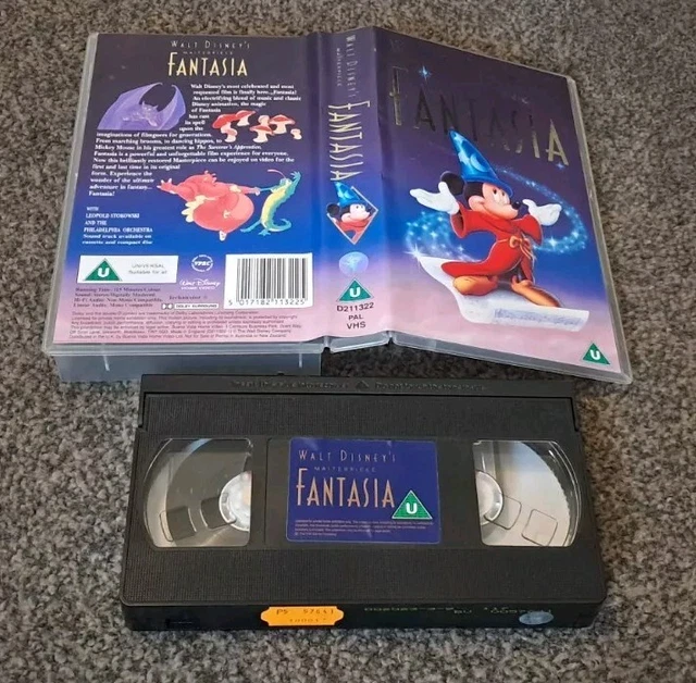 WALT DISNEY'S MASTERPIECE Fantasia Mickey Mouse Pal Vhs Vidéo Enfants ...