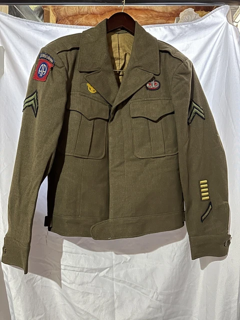 WW2 US ARMY Ike Uniform Jacket 82nd Airborne Ike Jacket w/ Patches £331 ...