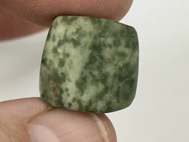 TRANSLUCENT PRE-COLUMBIAN GREEN Jade Stone Mezcala Jadeite Bead Olmec ...