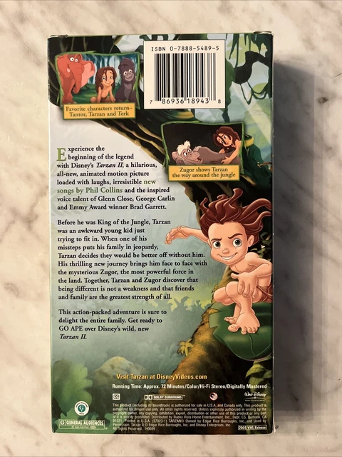 DISNEY TARZAN II 2: The Legend Begins (VHS, 2005) RARE Late Release ...