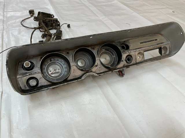 1964-65 MALIBU JAUGE Tableau Chevelle El Camino Panneau Instrument ...