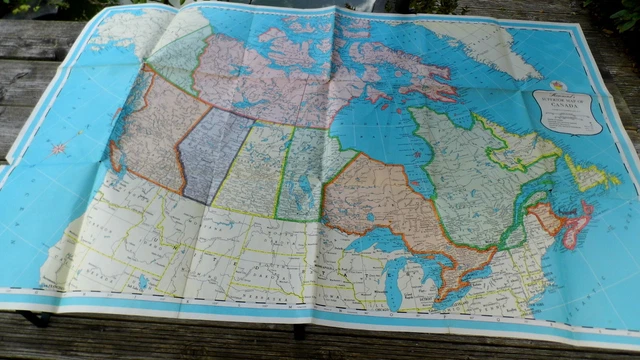 ALTE LANDKARTE - Kanada - Superior Map of Canada - 125 x 84 cm EUR 6,30 ...