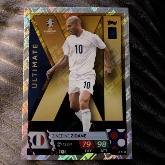MATCH ATTAX EURO 2024 Zinedine Zidane France Ultimate XI Topps UEFA ...
