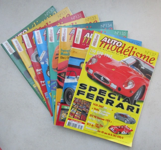 LOT DE 8 n° Auto Modélisme n° 130, 131, 132, 133, 134, 135, 136, 137 2007 & 2008 EUR 12,00 ...