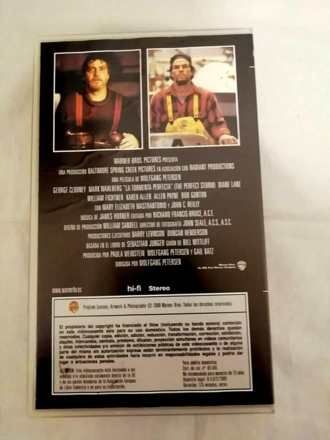 THE PERFECT STORM VHS Tape George Clooney Mark Wahlberg Warner Bros ...