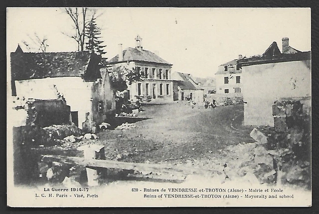 CPA -- Ruines De Vendresse Et Troyon Mairie Et Ecole . 724.G EUR 2,90 ...