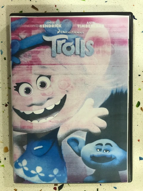 TROLLS DVD JUSTIN Timberlake Anna Kendrick Spanish English Cover Copier ...