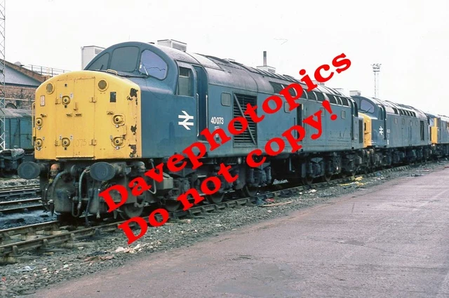 ORIGINAL 35MM Slide Railway Diesel /Steam 40073 & 40131 @ Crewe Works ...
