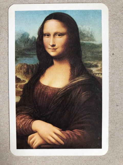 VINTAGE RETRO ART Swap Playing Card: Artist Vinci Mona Lisa Portrait ...