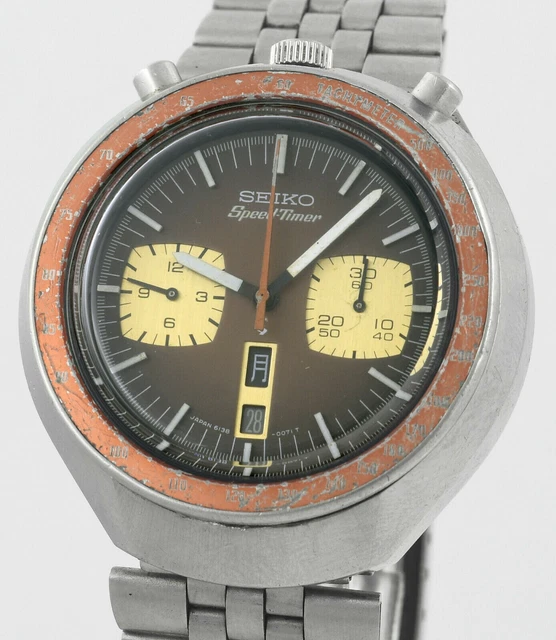 1977 SEIKO SPEED Timer Bullhead JDM Chronograph 6138 0040 Vintage Wrist ...