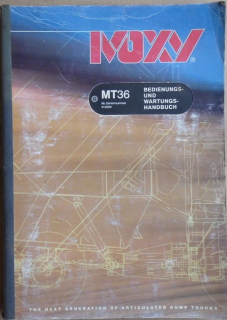 BENNE BASCULANTE MOXY MT 36 mode d'emploi et d'entretien EUR 49,90 ...