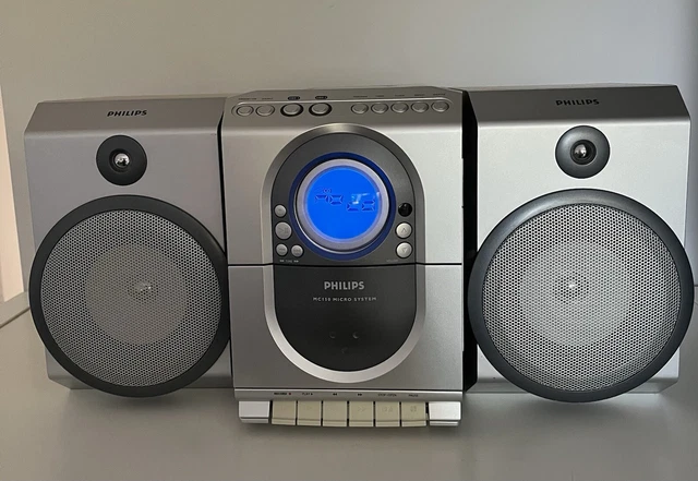 VINTAGE PHILIPS MC150 Micro Hi Fi System With Remote - Plays CD’s ...